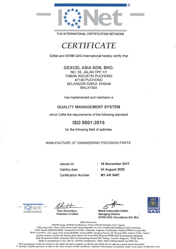 IQNET-&-SIRIM-QAS-CERTIFICATE – Gexcel Asia